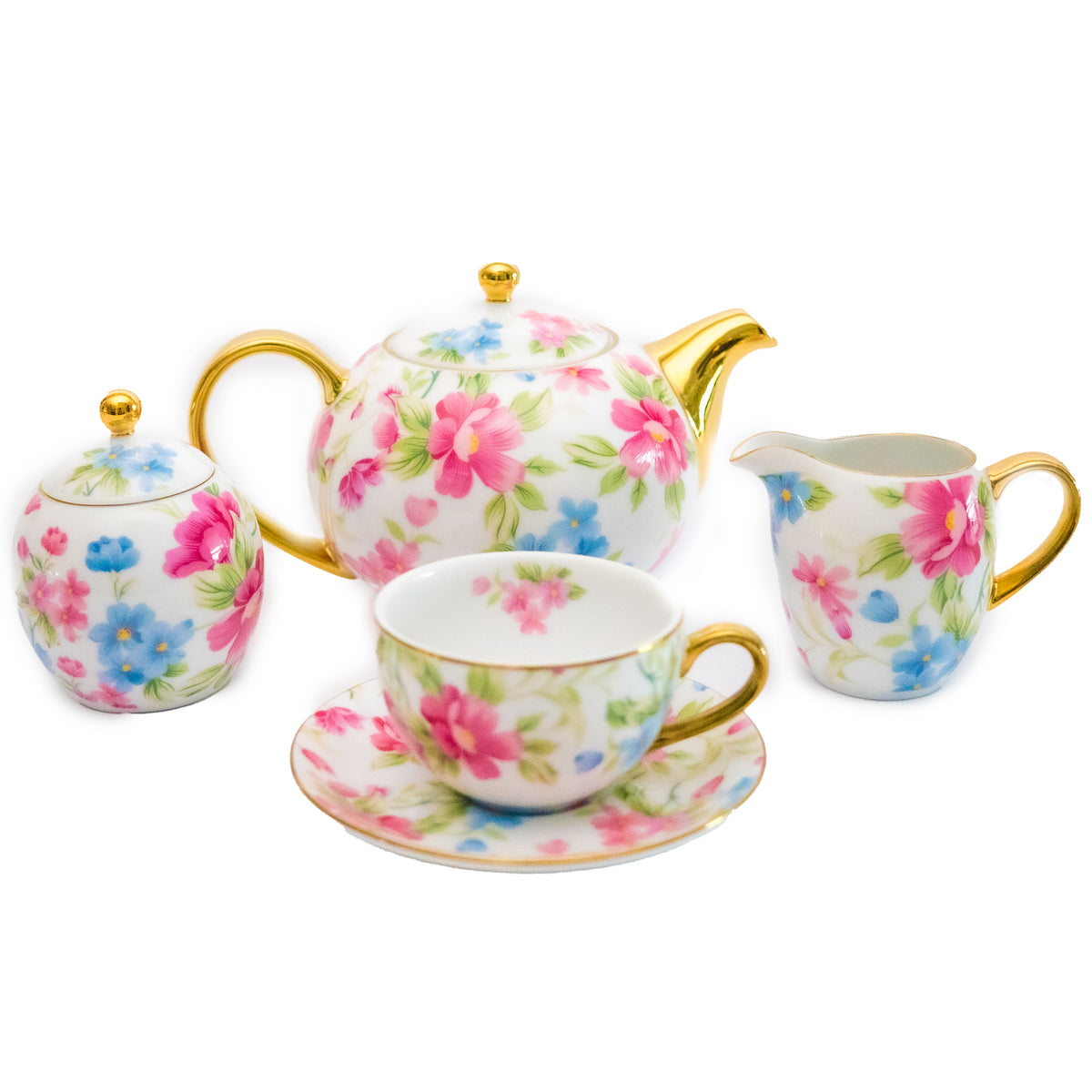 Dankotuwa Pink Garden 11pcs Tea Set– Royalclub